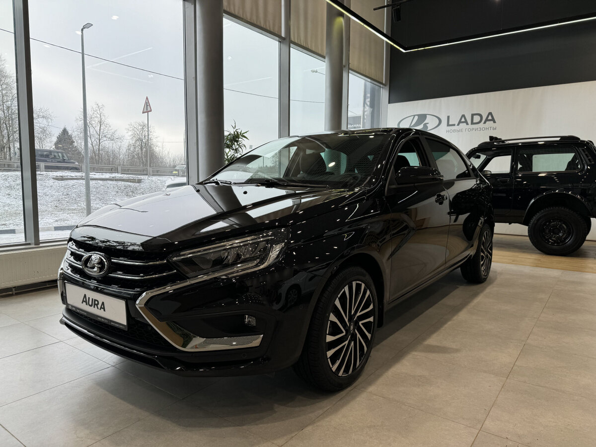Купить новый Lada (ВАЗ) Aura 2024-2025 1.8 CVT (122 л.с.) бензин вариатор в Ржавках: чёрный Лада ...