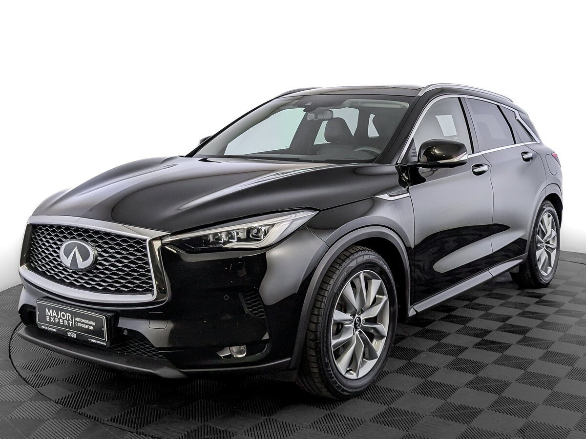 Купить б/у Infiniti QX50 II 2.0 CVT (249 л.с.) 4WD бензин вариатор в Москве: чёрный Инфинити ку ...