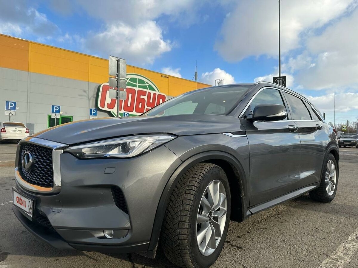 Купить б/у Infiniti QX50 II 2.0 CVT (249 л.с.) 4WD бензин вариатор в Подольске: серый Инфинити ...