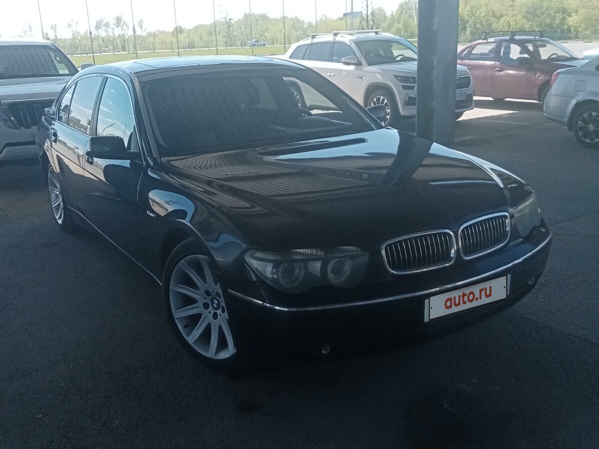 Купить б/у BMW 7 серии IV (E65/E66) 745Li 4.4 AT (333 л.с.) бензин автомат в Самаре: чёрный БМВ ...