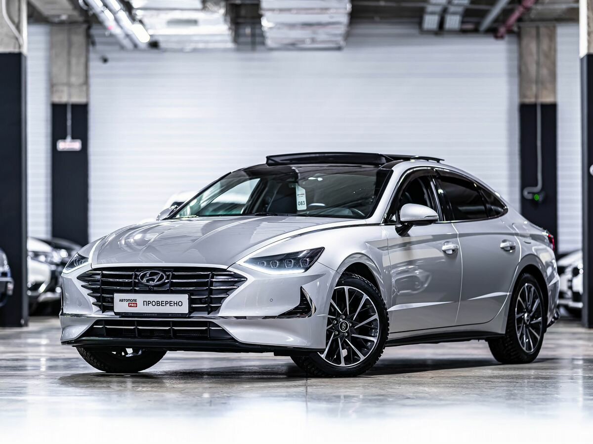 Купить б/у Hyundai Sonata VIII (DN8) 2.5 AT (180 л.с.) бензин автомат в Санкт-Петербурге: серый ...