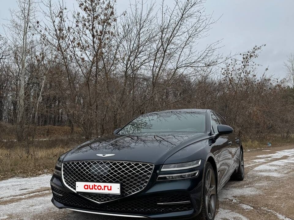 Купить б/у Genesis G80 II 3.5 AT (379 л.с.) 4WD бензин автомат в Ульяновске: синий Генезис Г80 ...
