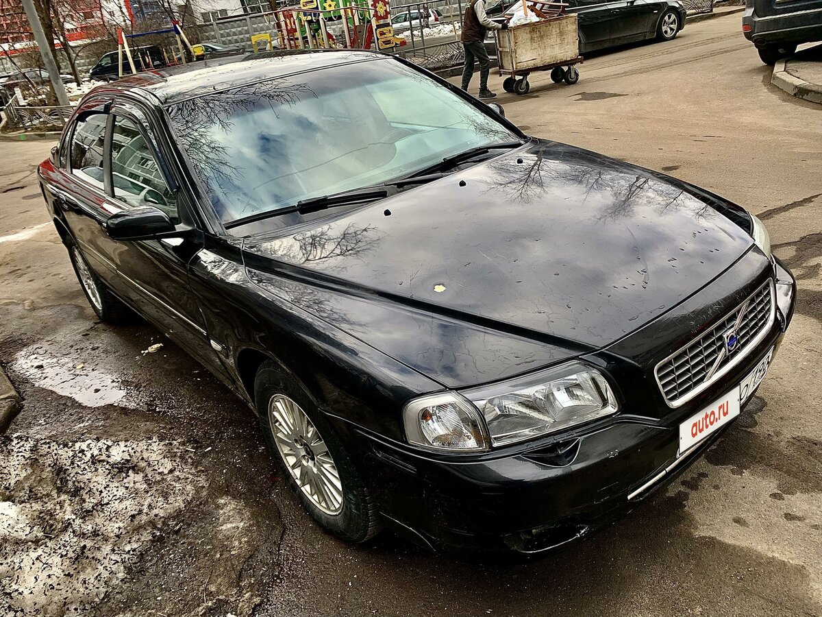Купить б/у Volvo S80 I Рестайлинг 2.5 AT (210 л.с.) 4WD бензин автомат в Москве: чёрный Вольво ...