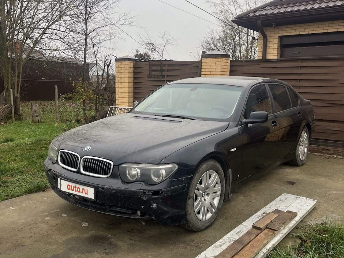 Купить б/у BMW 7 серии IV (E65/E66) 745Li 4.4 AT (333 л.с.) бензин автомат в Краснодаре: синий ...