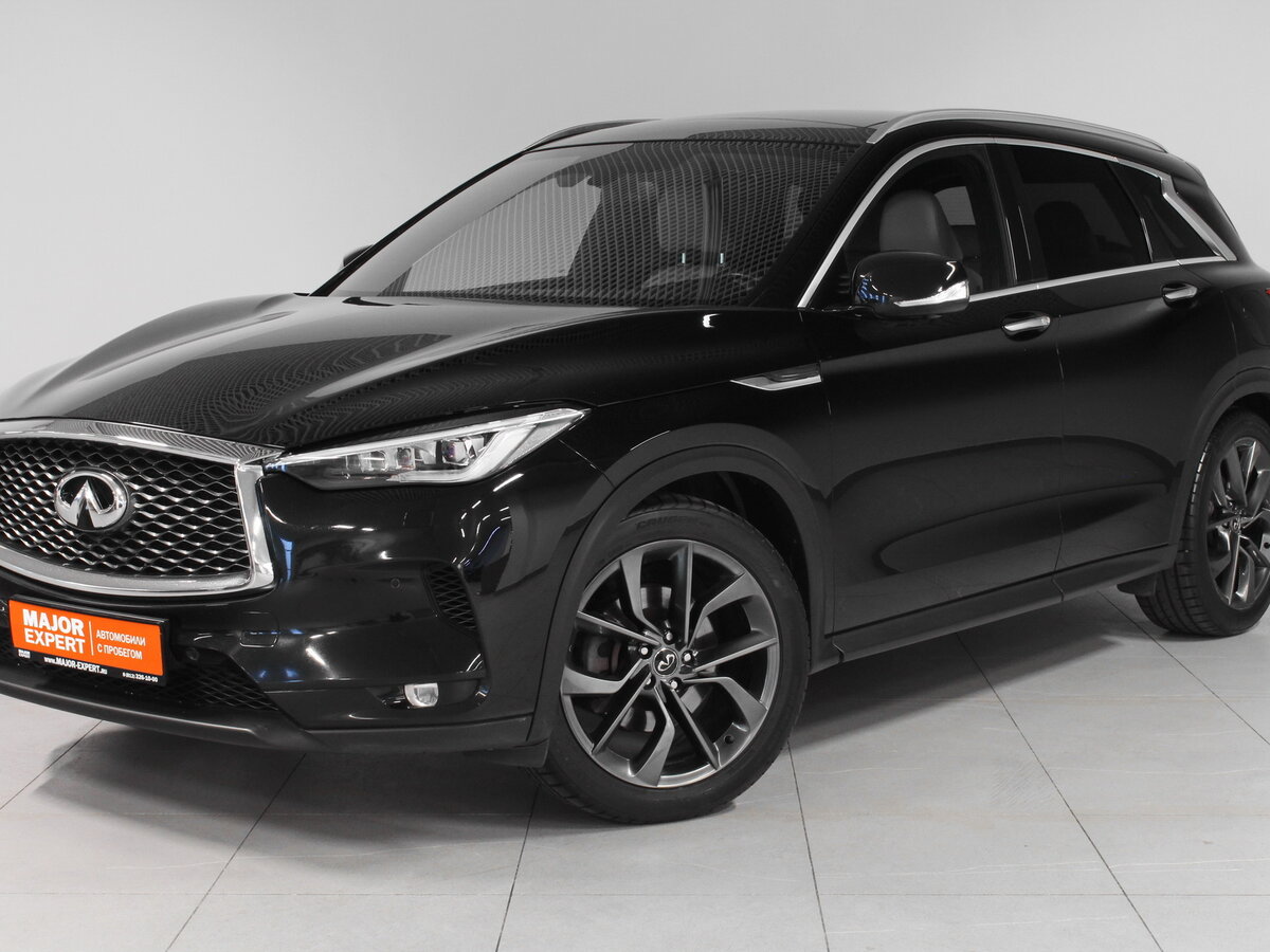 Купить б/у Infiniti QX50 II 2.0 CVT (249 л.с.) 4WD бензин вариатор в Санкт-Петербурге: чёрный ...