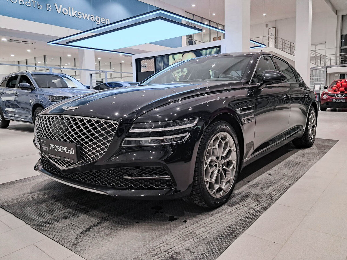 Купить б/у Genesis G80 II 2.5 AT (249 л.с.) 4WD бензин автомат в Казани: чёрный Генезис Г80 II ...