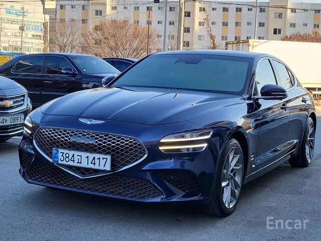 Купить б/у Genesis G70 I Рестайлинг 2.0 AT (252 л.с.) 4WD бензин автомат во Владивостоке: синий ...