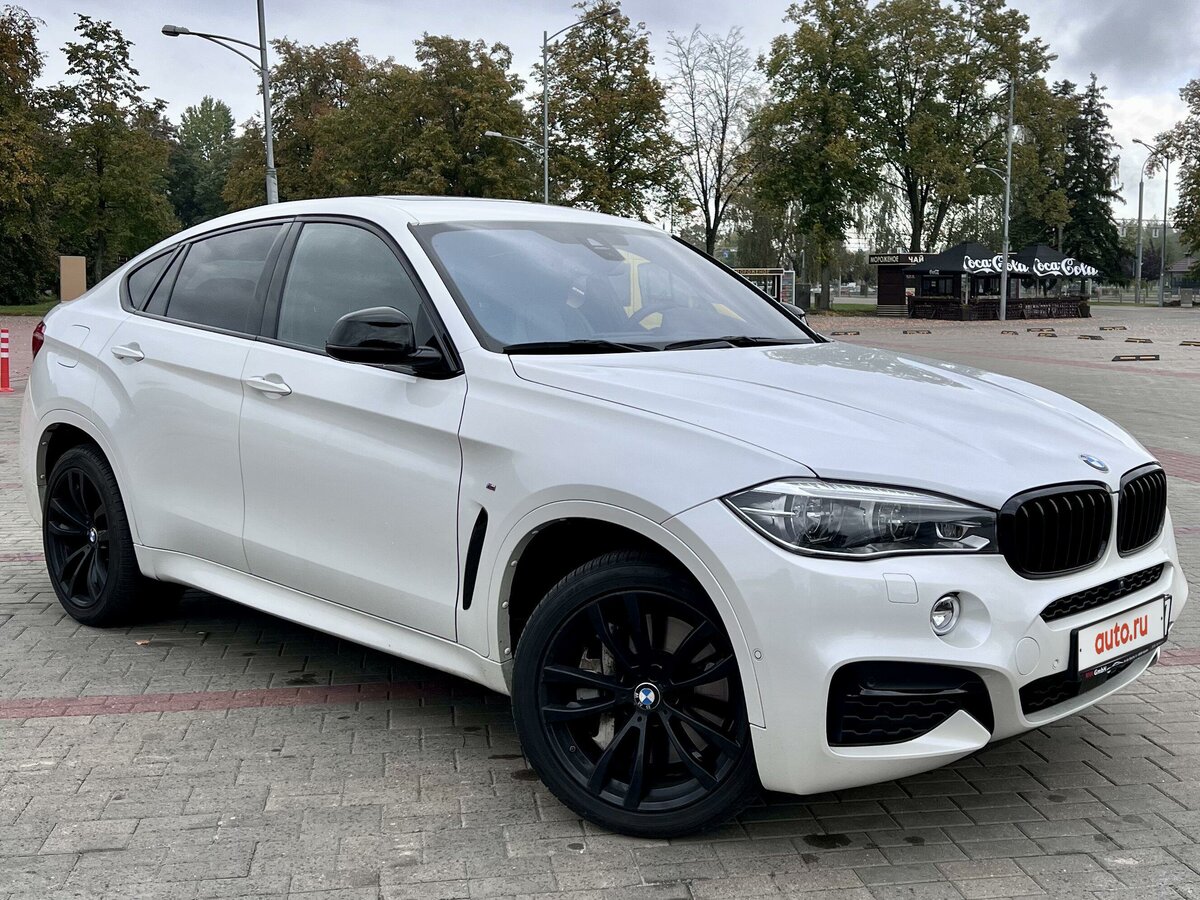 Купить б/у BMW X6 II (F16) M50d 3.0d AT (381 л.с.) 4WD дизель автомат в Бресте: белый БМВ Х6 II ...