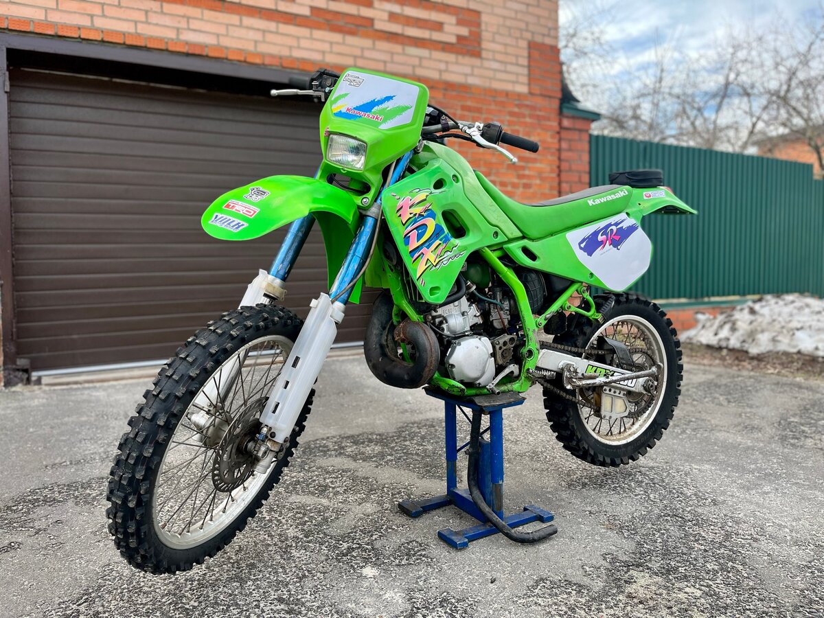 Купить б/у Kawasaki KDX 250 карбюратор 5 передач в Егорьевске: зелёный ...