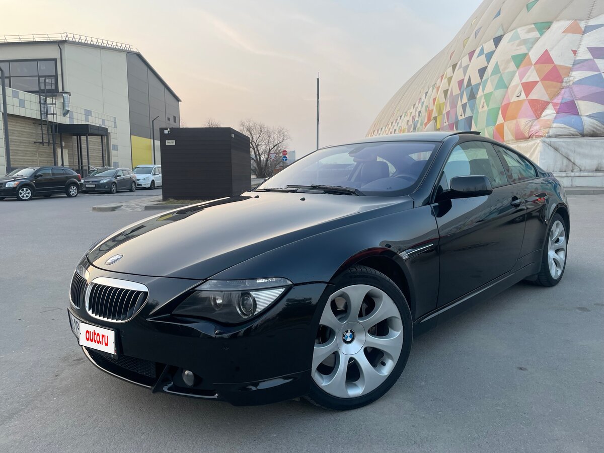 Купить б/у BMW 6 серии II (E63/E64) 650i 4.8 AT (367 л.с.) бензин автомат в Воронеже: чёрный БМВ ...
