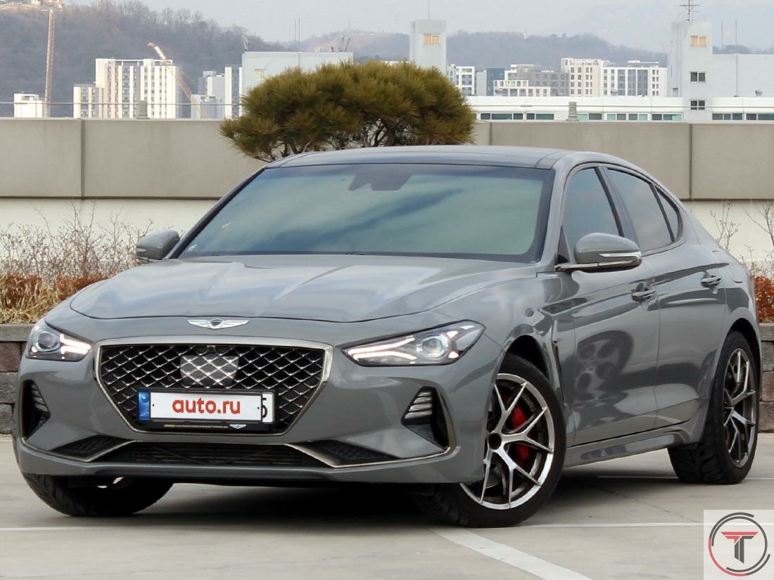 Купить б/у Genesis G70 I 3.3 AT (370 л.с.) 4WD бензин автомат в Хабаровске: синий Генезис Г70 I ...