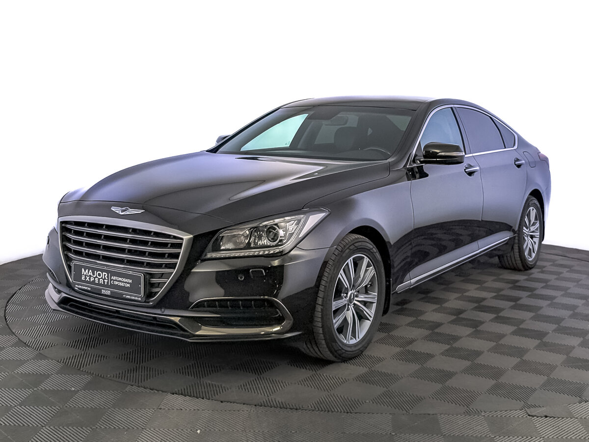 Купить б/у Genesis G80 I 2.0 AT (197 л.с.) 4WD бензин автомат в Москве: чёрный Генезис Г80 I ...