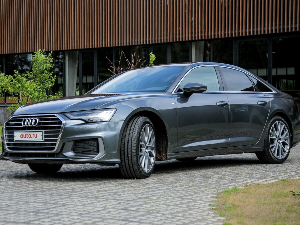 Купить б/у Audi A6 V (C8) 55 TFSI Long 3.0 AMT (340 л.с.) 4WD бензин робот в Москве: серый Ауди ...
