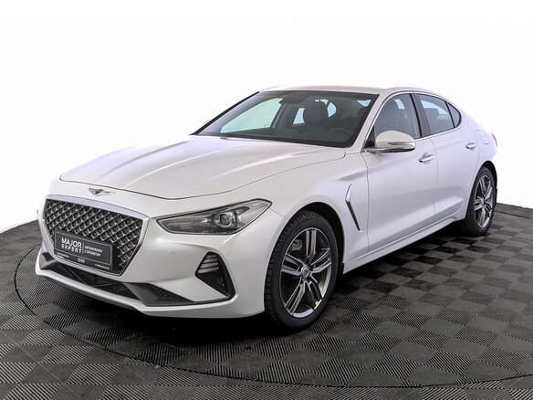 Купить б/у Genesis G70 I 2.0 AT (197 л.с.) 4WD бензин автомат в Москве: белый Генезис Г70 I ...