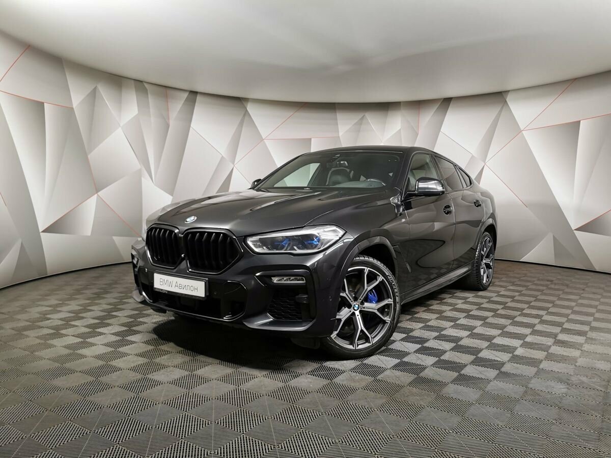 Купить б/у BMW X6 III (G06) 40d 3.0d AT (340 л.с.) 4WD дизель автомат в Москве: чёрный БМВ Х6 ...