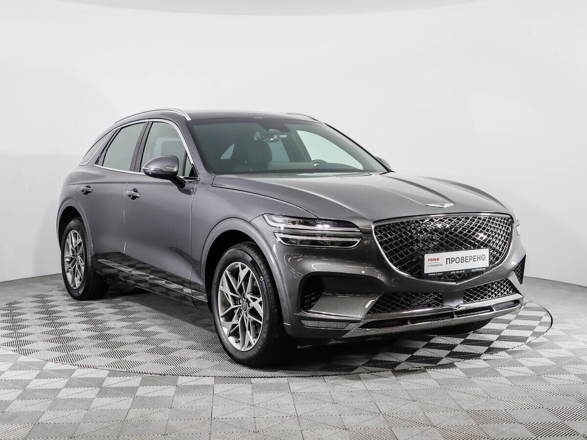 Купить б/у Genesis GV70 I 2.5 AT (249 л.с.) 4WD бензин автомат в Москве: серый Генезис ГВ70 I ...