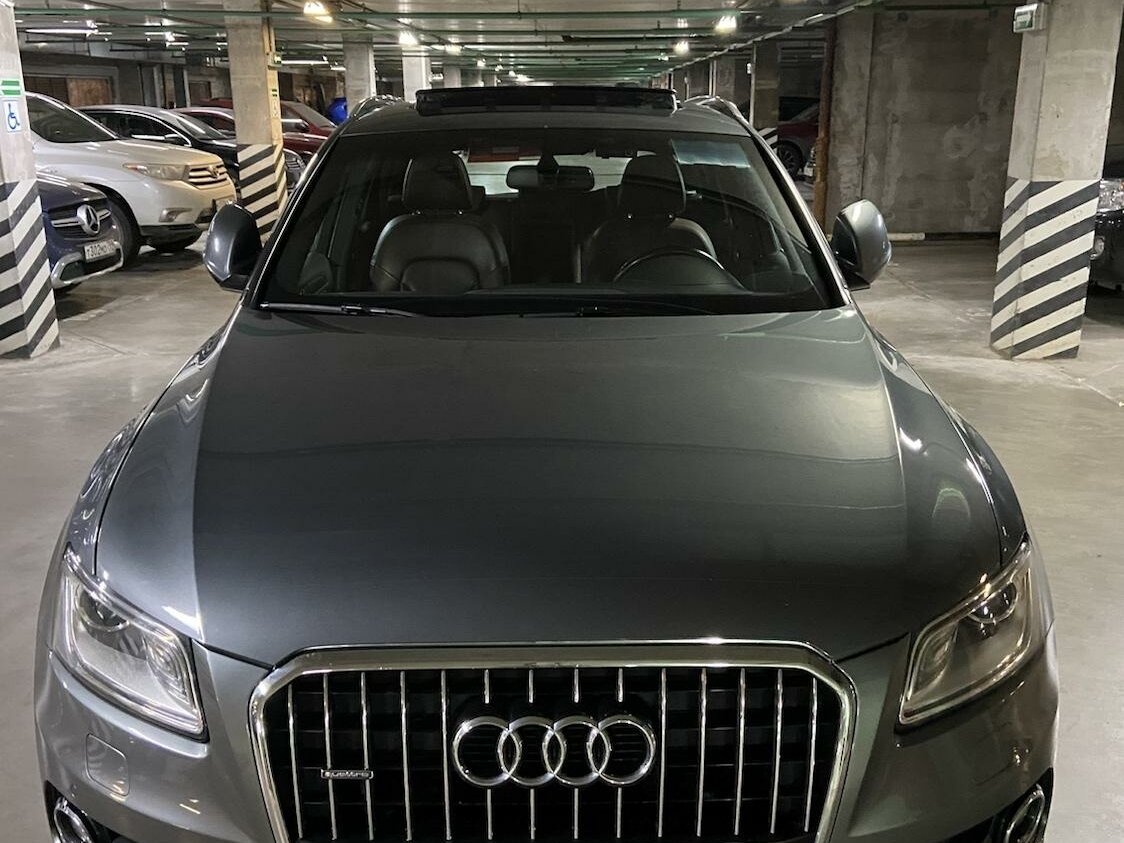 Купить б/у Audi Q5 I (8R) Рестайлинг 2.0d AMT (177 л.с.) 4WD дизель робот в Москве: серый Ауди ...