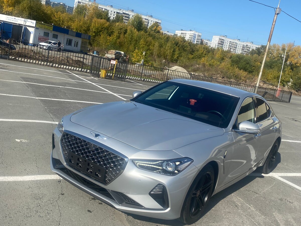 Купить б/у Genesis G70 I 2.0 AT (252 л.с.) бензин автомат в Новосибирске: серебристый Генезис ...