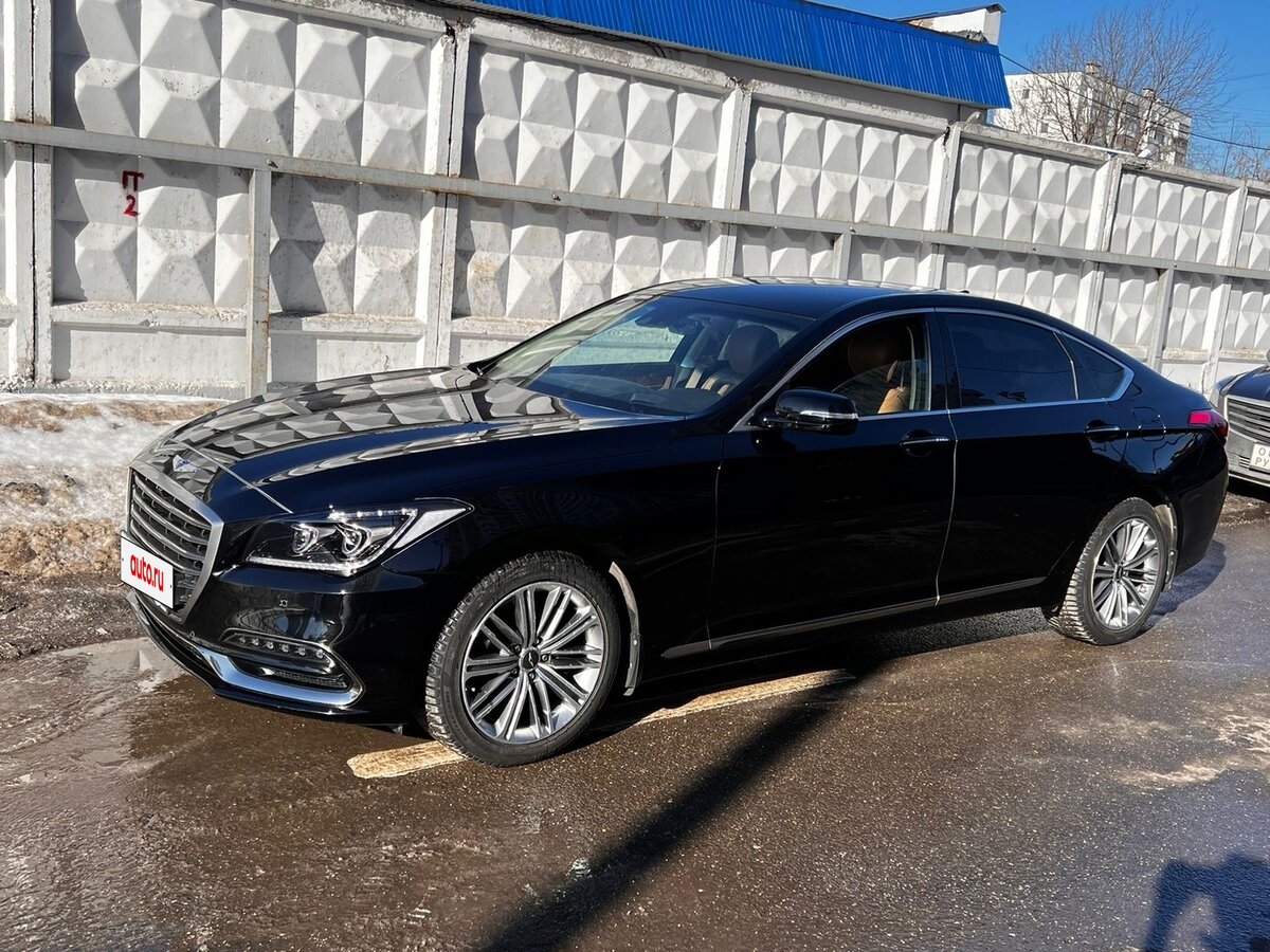 Купить б/у Genesis G80 I 2.0 AT (245 л.с.) 4WD бензин автомат в Москве: чёрный Генезис Г80 I ...