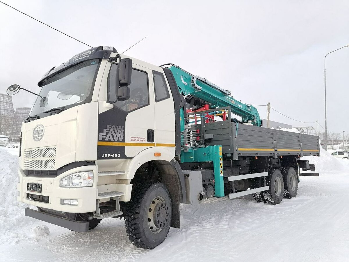 Купить новый FAW J6 CA3250 дизель в Набережных Челнах: белый бортовой грузовик 2024 года по цене ...