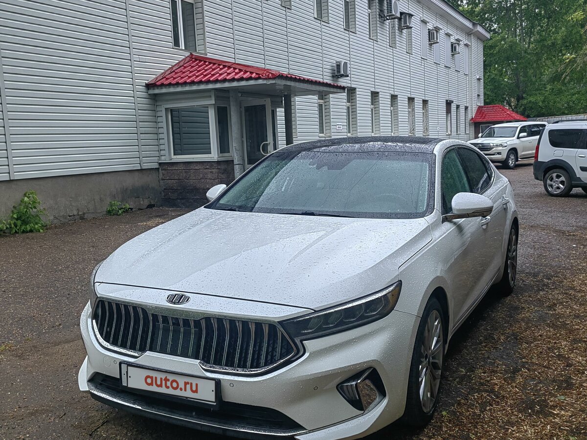 Купить б/у Kia K7 YG (II) Рестайлинг 2.5 AT (198 л.с.) бензин автомат в Уфе: белый Киа K7 YG (II ...
