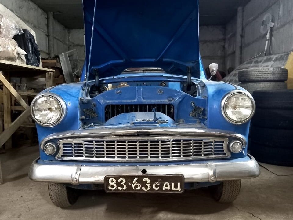 Купить б/у Москвич 407 1958-1963 1.4 MT (45 л.с.) бензин механика в Москве: синий Москвич 407 ...