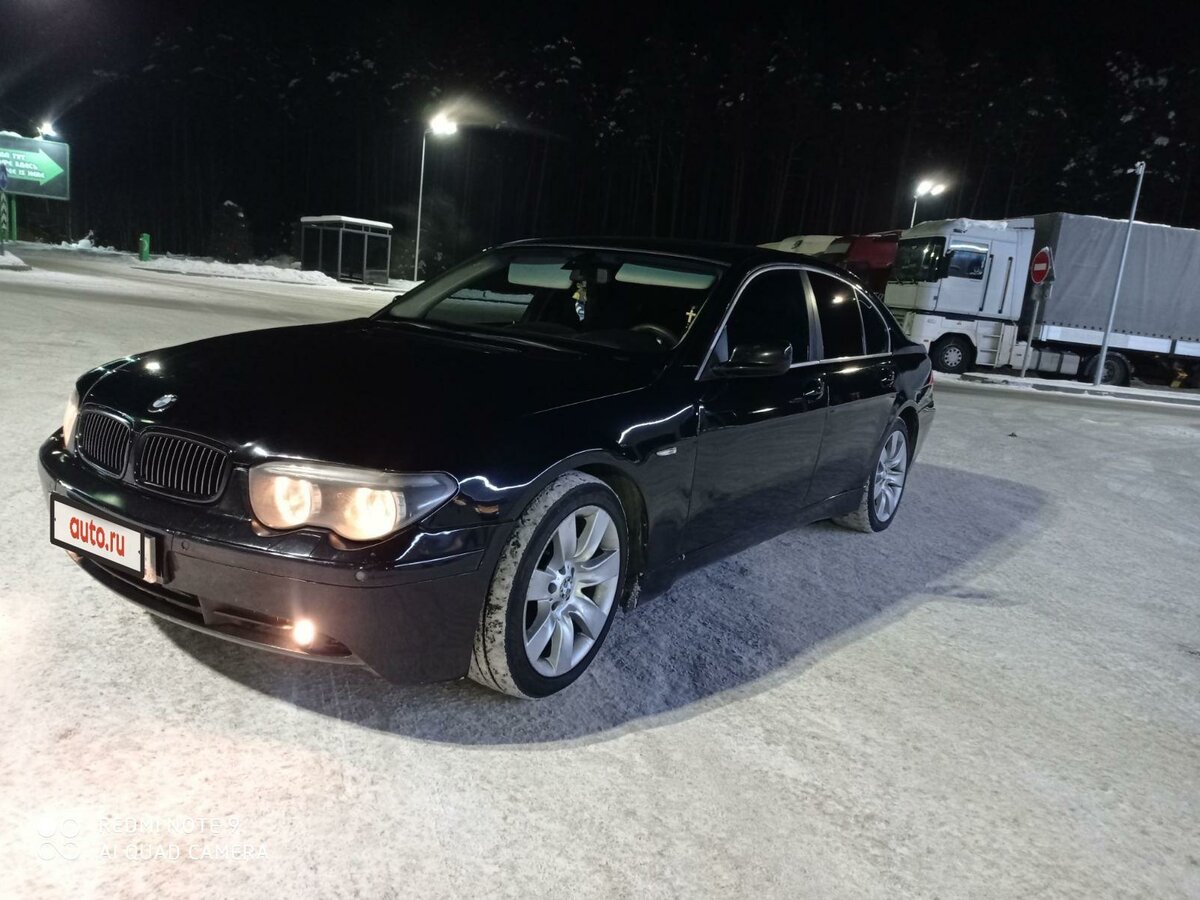 Купить б/у BMW 7 серии IV (E65/E66) 745i 4.4 AT (333 л.с.) бензин автомат в Минске: чёрный БМВ 7 ...