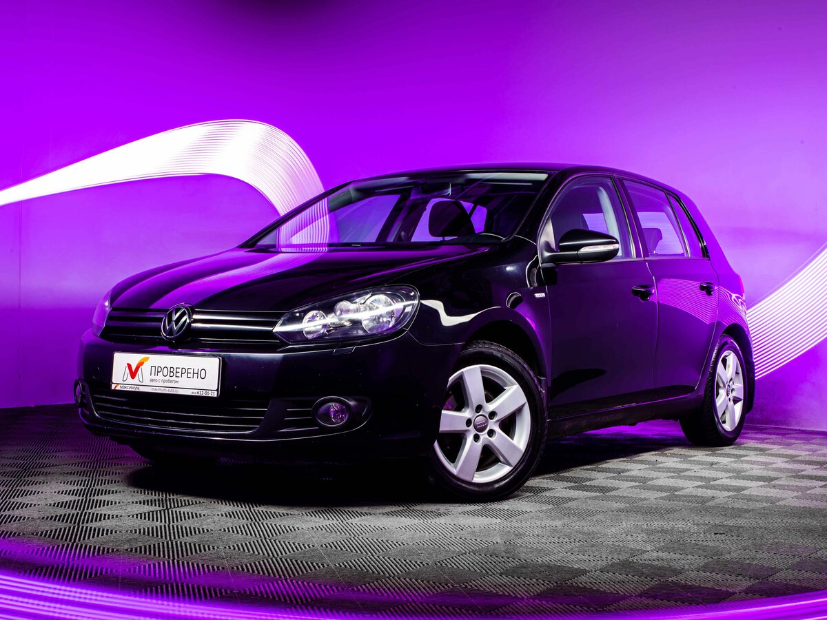 Купить б/у Volkswagen Golf VI 1.6 MT (102 л.с.) бензин механика в Санкт-Петербурге: чёрный ...