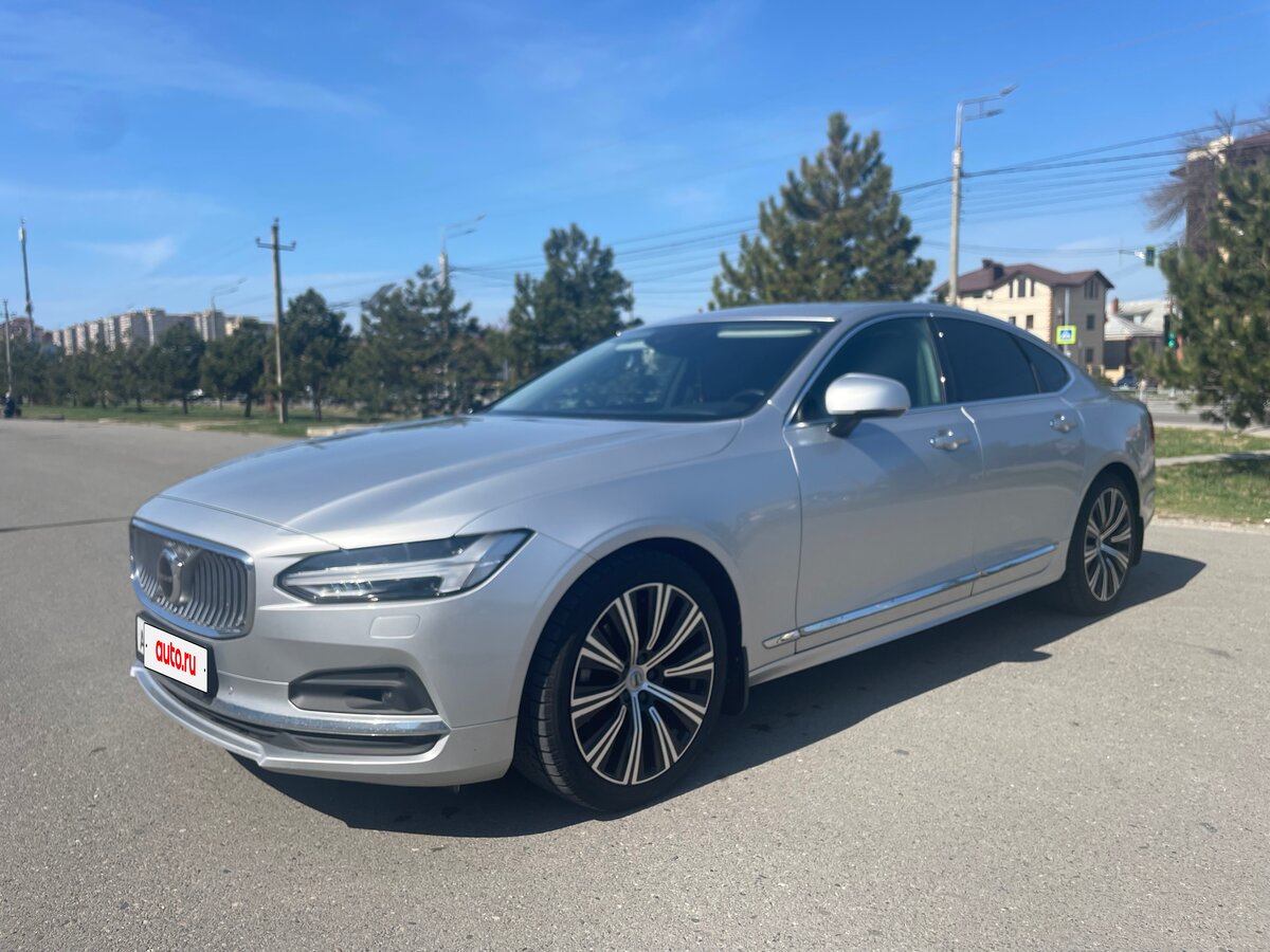 Купить б/у Volvo S90 II Рестайлинг 2.0 AT (190 л.с.) бензин автомат в Анапе: серебристый Вольво ...