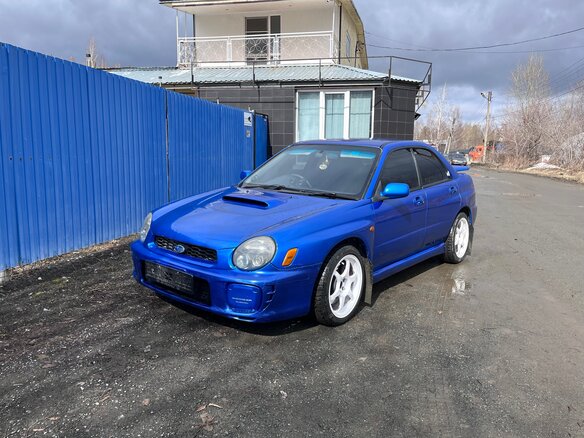 Купить б/у Subaru Impreza WRX II 2.0 MT (250 л.с.) 4WD бензин механика в Новоуральске: синий ...
