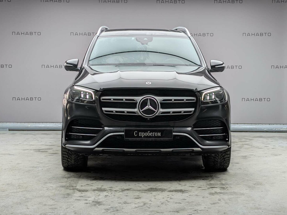 Купить б/у Mercedes-Benz GLS II (X167) 450 3.0 AT (367 л.с.) 4WD бензин автомат в Москве: чёрный ...