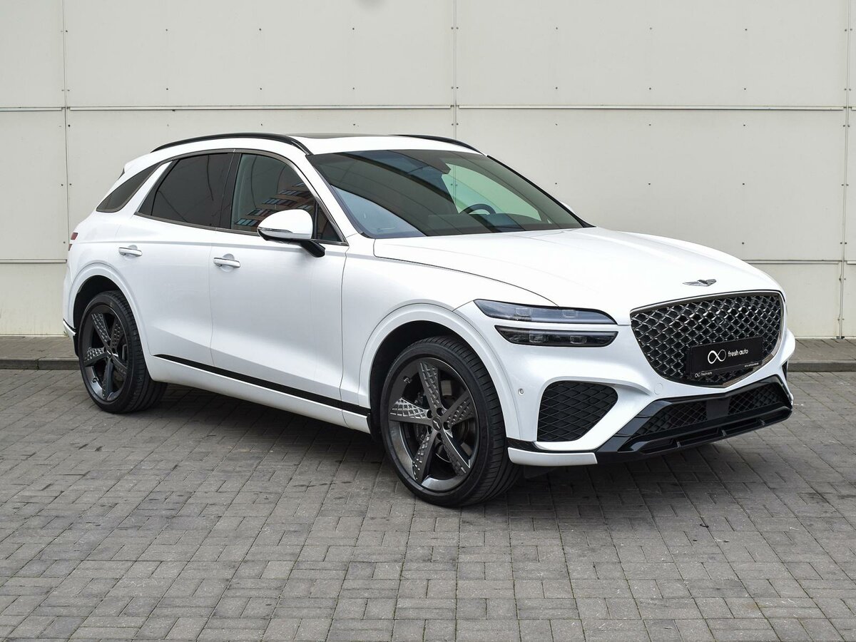 Купить б/у Genesis GV70 I 3.5 AT (379 л.с.) 4WD бензин автомат в Краснодаре: белый Генезис ГВ70 ...