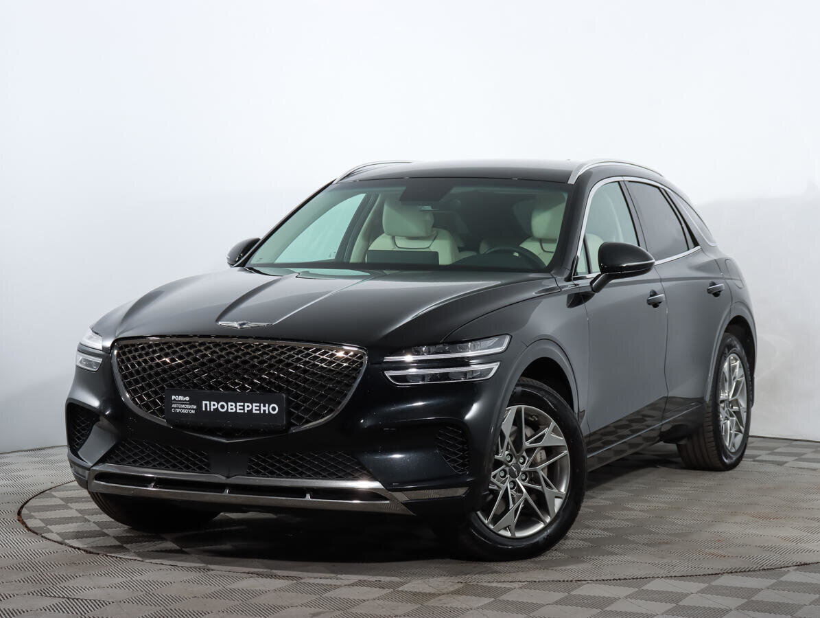 Купить б/у Genesis GV70 I 2.2d AT (199 л.с.) 4WD дизель автомат в Санкт-Петербурге: чёрный ...