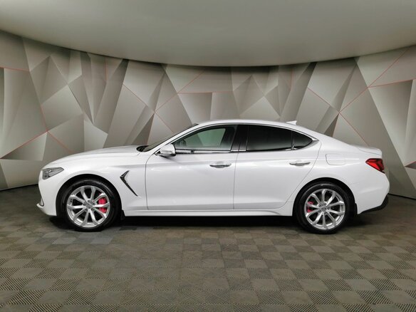 Купить б/у Genesis G70 I 2.0 AT (197 л.с.) 4WD бензин автомат в Москве: белый Генезис Г70 I ...