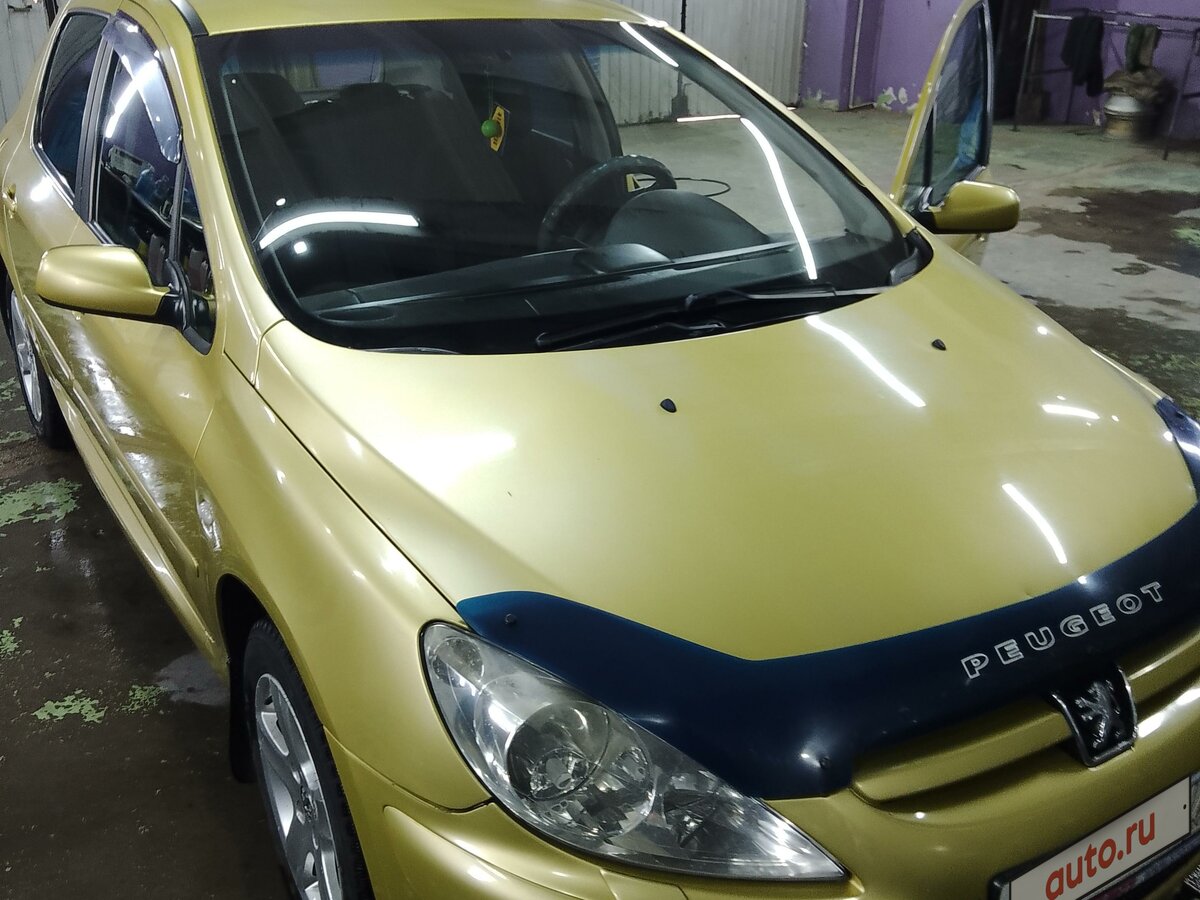 Купить б/у Peugeot 307 I 1.6 AT (109 л.с.) бензин автомат в Чите: жёлтый Пежо 307 I хэтчбек 5 ...