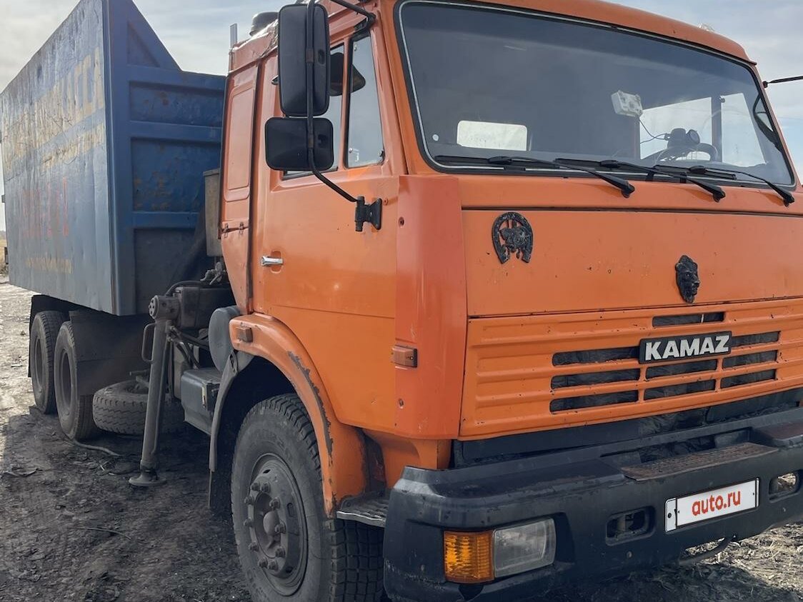Купить б/у КамАЗ 65115 дизель механика в Марьяновке: оранжевый ломовоз ...