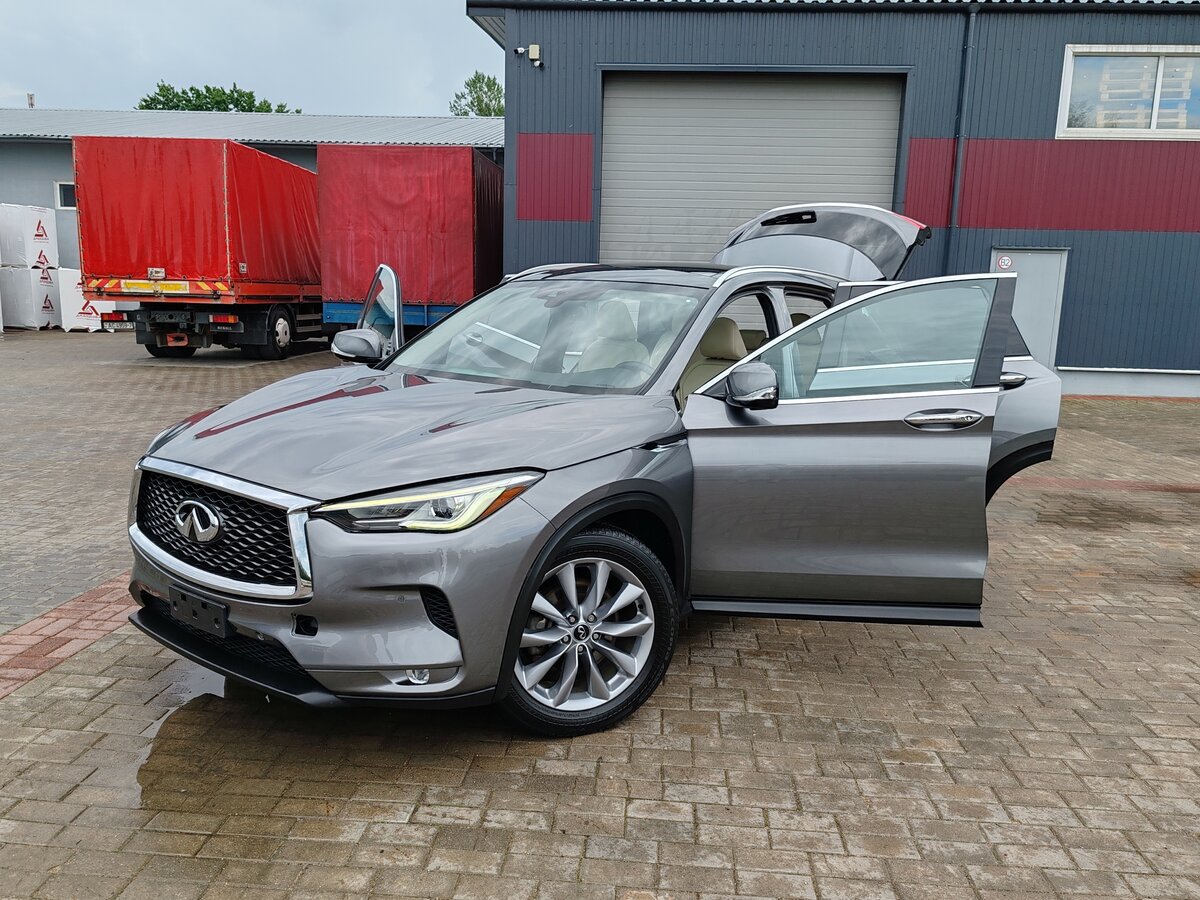 Купить б/у Infiniti QX50 II 2.0 CVT (272 л.с.) 4WD бензин вариатор в Минске: серый Инфинити ку ...
