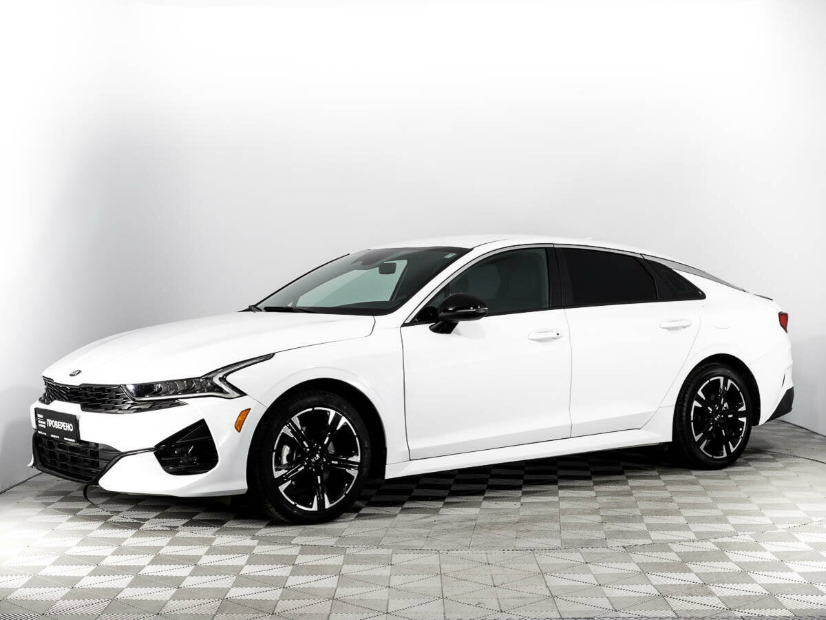 Купить б/у Kia K5 III 1.6 AT (180 л.с.) бензин автомат в Москве: белый Киа к5 III седан 2021 ...