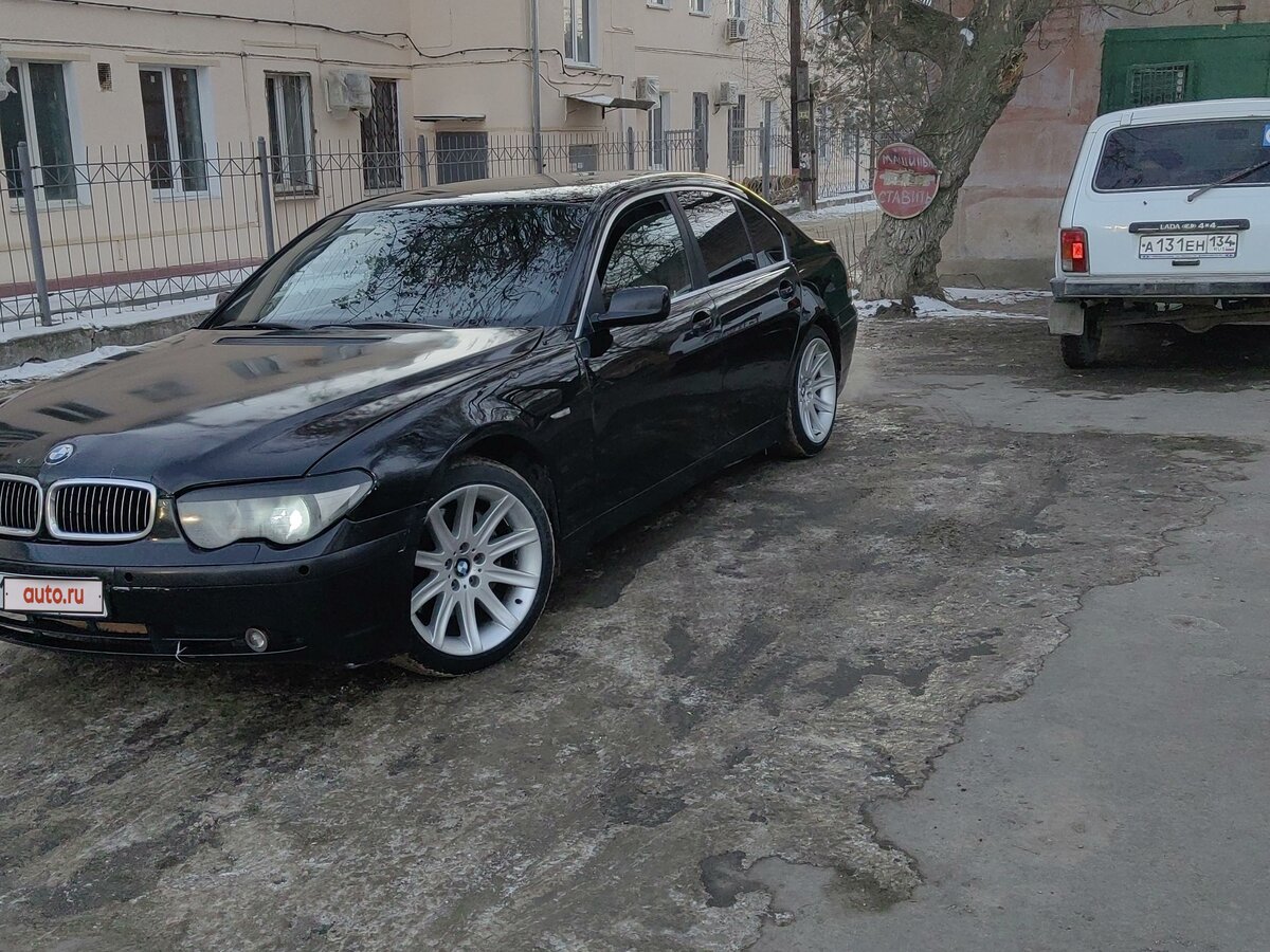Купить б/у BMW 7 серии IV (E65/E66) 745Li 4.4 AT (333 л.с.) бензин автомат в Волгограде: чёрный ...