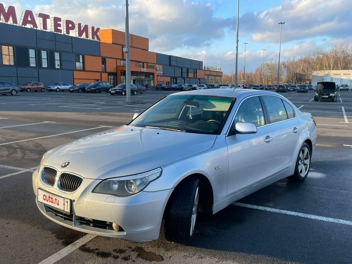 Купить б/у BMW 5 серии V (E60/E61) 535d 3.0d AT (272 л.с.) дизель автомат в Бресте: серебристый ...