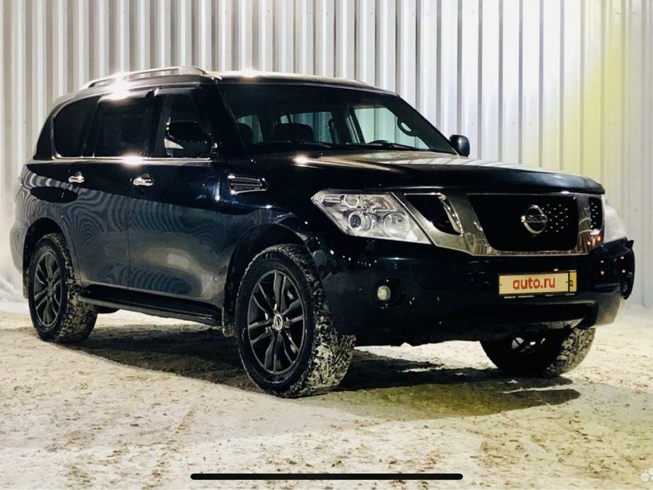Купить б/у Nissan Patrol VI (Y62) 5.6 AT (405 л.с.) 4WD бензин автомат в Ижевске: чёрный Ниссан ...