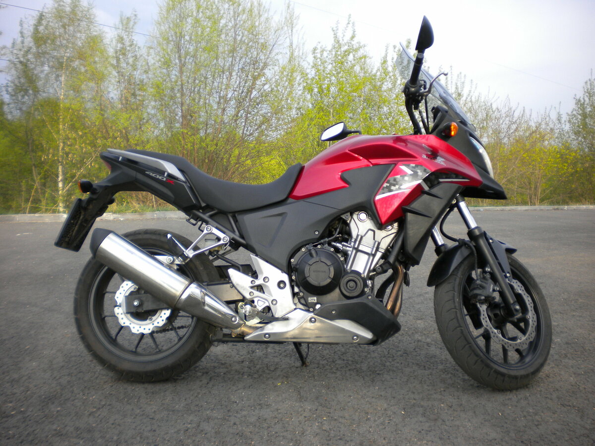 Купить б/у Honda 400X инжектор 6 передач в Москве: красный туристический эндуро 2016 года на ...