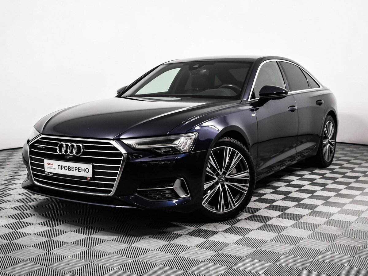 Купить б/у Audi A6 V (C8) 45 TFSI 2.0 AMT (245 л.с.) 4WD бензин робот в Москве: синий Ауди А6 V ...