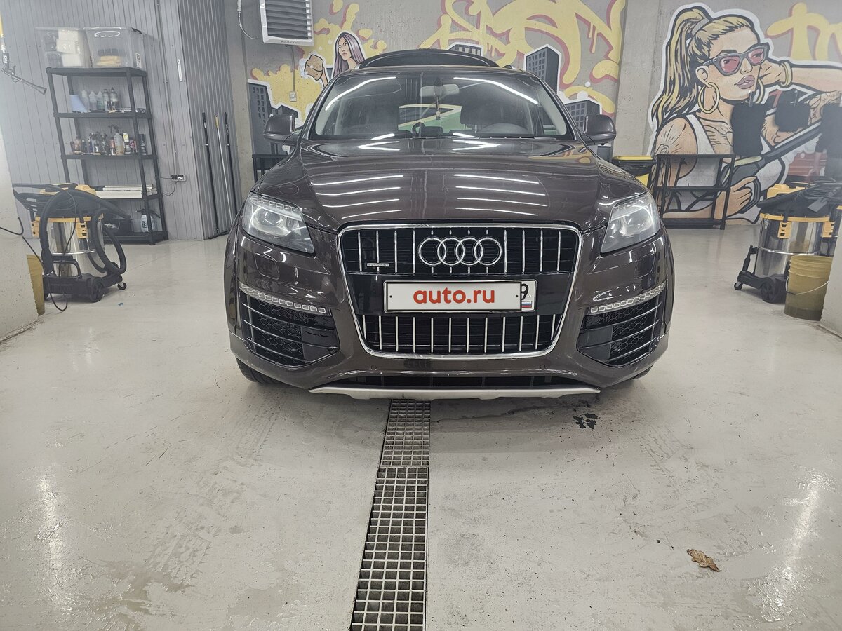 Купить б/у Audi Q7 I (4L) Рестайлинг 3.0d AT (245 л.с.) 4WD дизель автомат в Москве: коричневый ...