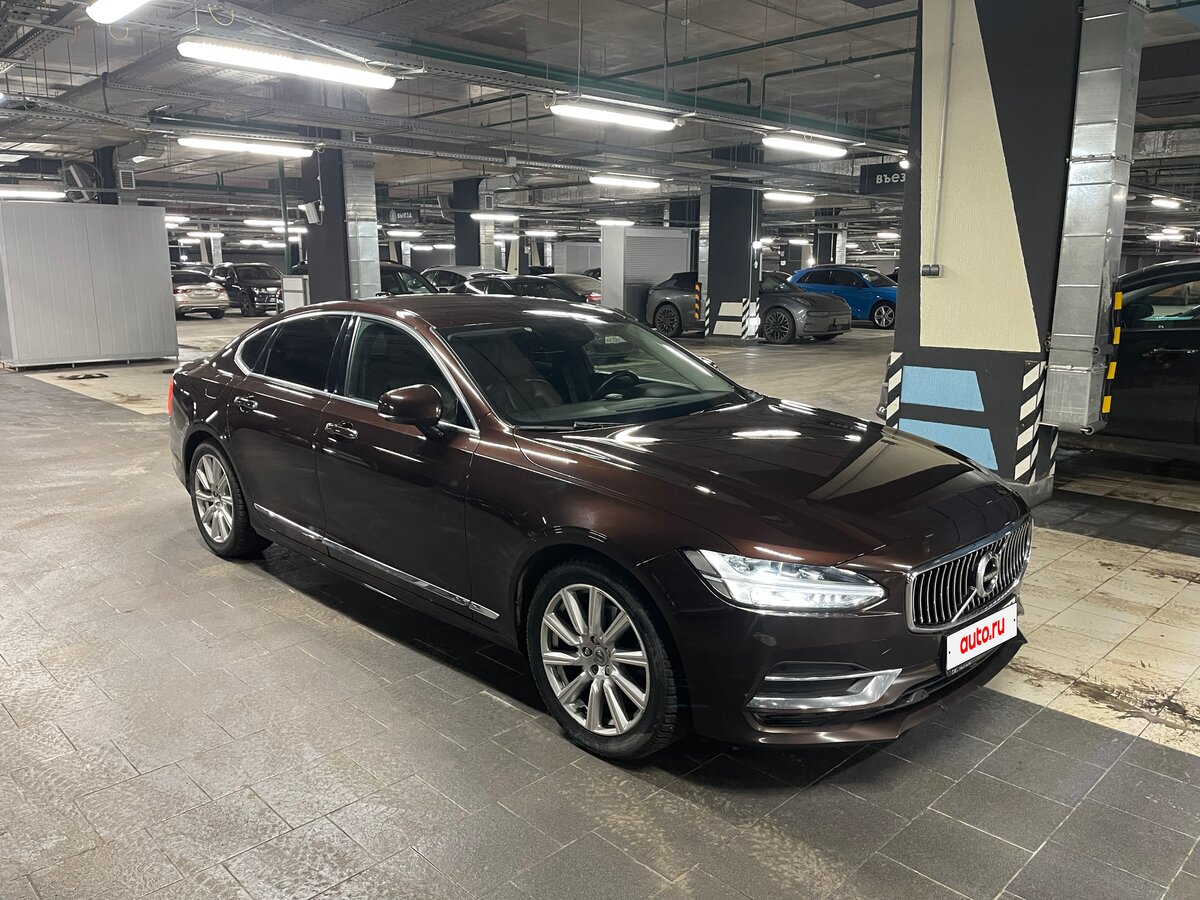 Купить б/у Volvo S90 II 2.0 AT (190 л.с.) бензин автомат в Москве: коричневый Вольво S90 II ...