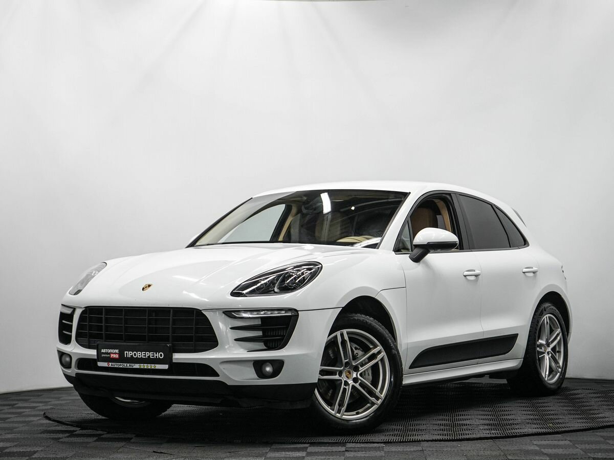 Купить б/у Porsche Macan I S 3.0 AMT (340 л.с.) 4WD бензин робот в Санкт-Петербурге: белый Порше ...