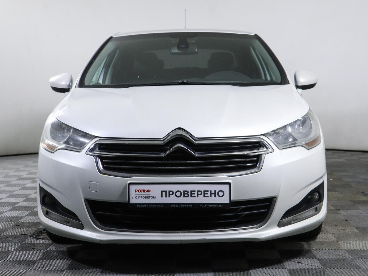 Купить б/у Citroen C4 II 1.6 AT (120 л.с.) бензин автомат в Москве: белый Ситроен C4 II седан ...