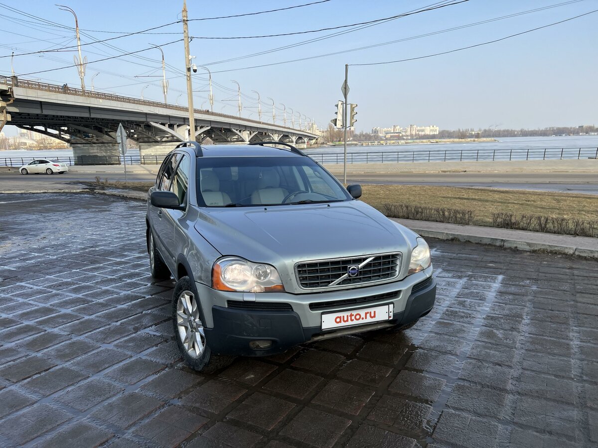 Купить б/у Volvo XC90 I 2.9 AT (272 л.с.) 4WD бензин автомат в Воронеже: серебристый Вольво XC90 ...