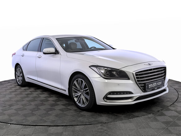 Купить б/у Genesis G80 I 2.0 AT (245 л.с.) 4WD бензин автомат в Москве: белый Генезис Г80 I ...