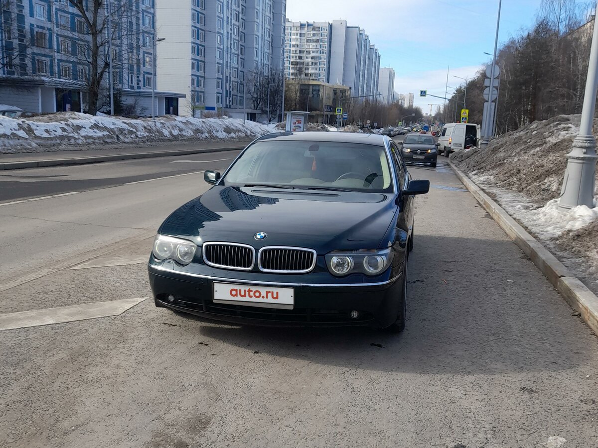 Купить б/у BMW 7 серии IV (E65/E66) 735i 3.6 AT (272 л.с.) бензин автомат в Москве: зелёный БМВ ...